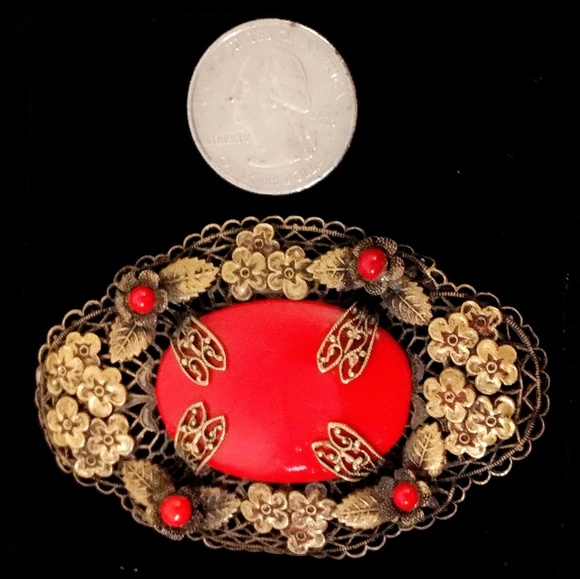 Vintage | Jewelry | Vintage Max Neiger Art Deco Czech Glass Brooch ...